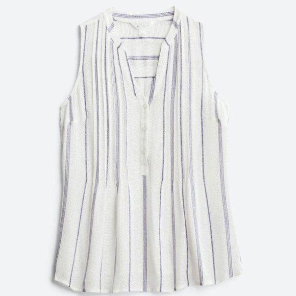 Market & Spruce | Tops | Nwt White Stripe Sleeveless Top Market Spruc ...